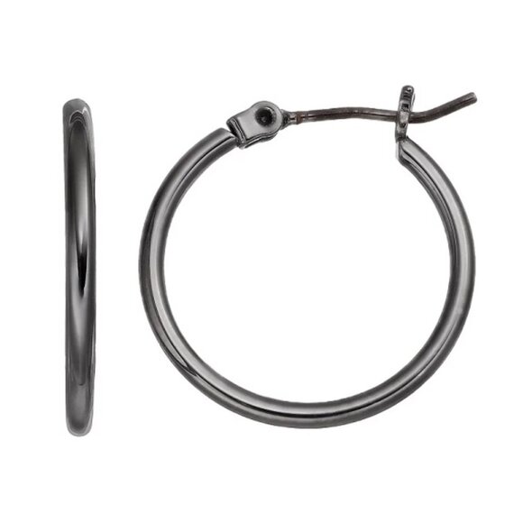 Vera Wang | Jewelry | Vera Wang Rocker Chic Gunmetal Smooth Hoop ... Vera Wang | Jewelry | Vera Wang Rocker Chic Gunmetal Smooth Hoop ...